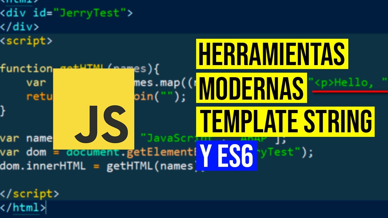 Template String Es6 Tutorial Con Javascript Youtube