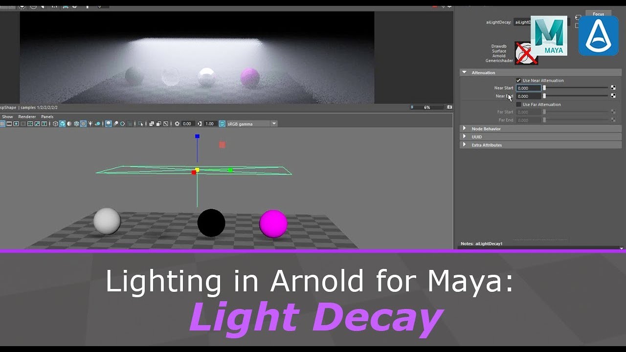 Lighting In Arnold For Maya Light Decay Youtube