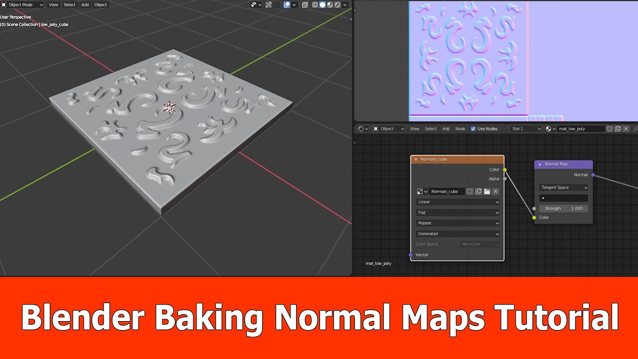 Blender Bake Normal Map Beginner Tutorial Youtube