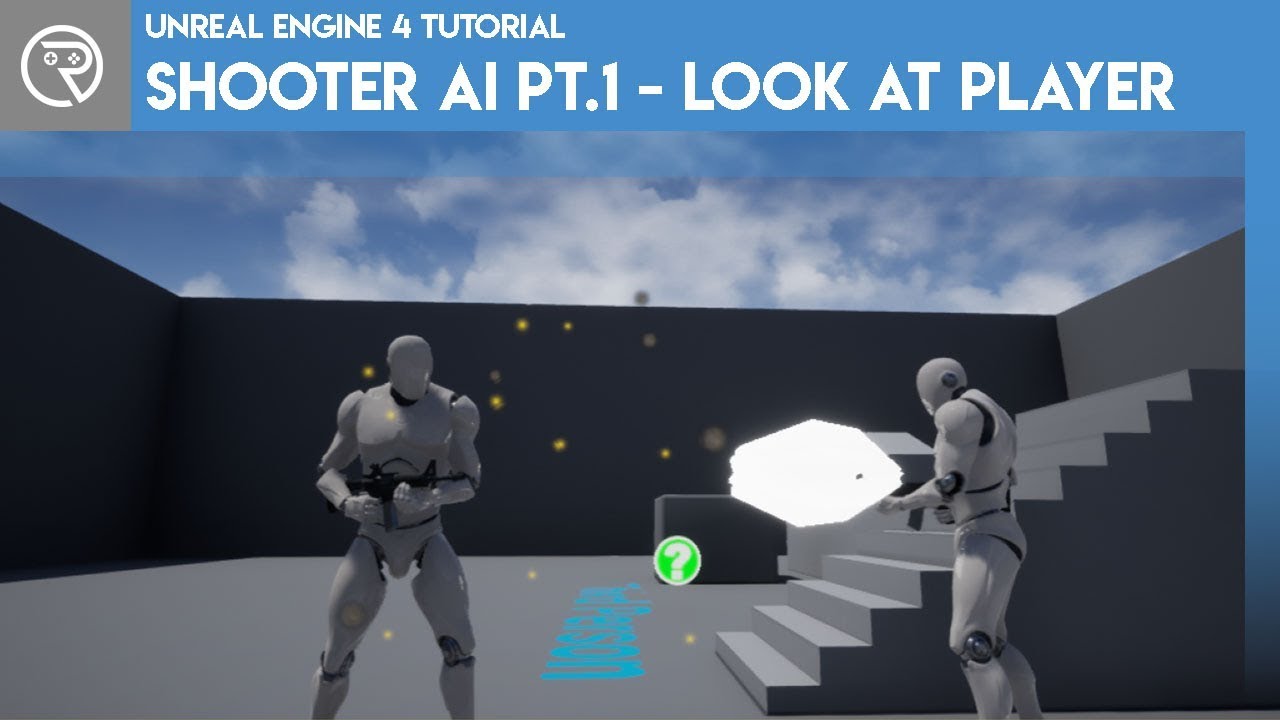 Unreal Engine 4 Tutorial Shooter Ai Pt 1 Look At Player Youtube