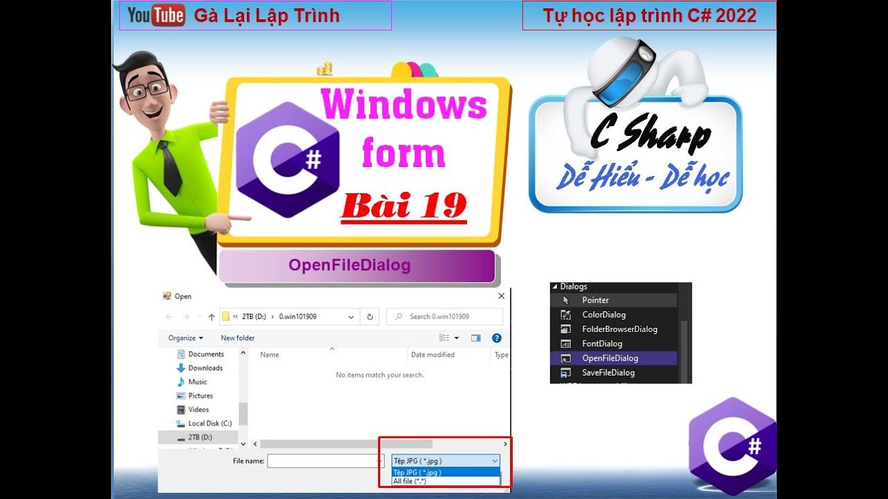 19 Winform C 2022 Openfiledialog C Dialogs C Desktop