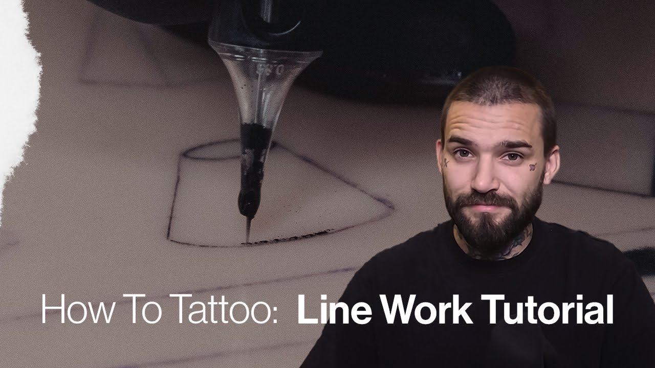 How To Tattoo Line Work Tutorial Youtube