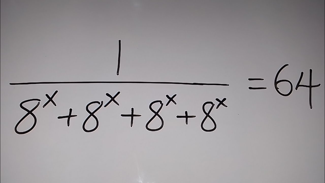 A Nice Exponential Problem Basic Mathematics Youtube
