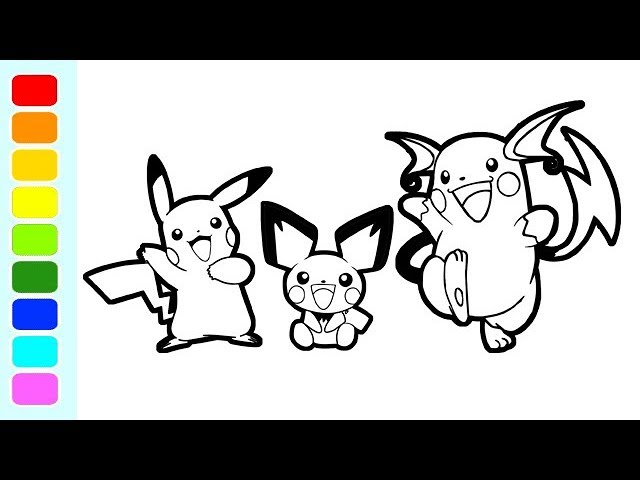 Pikachu Evolution Coloring Pages
