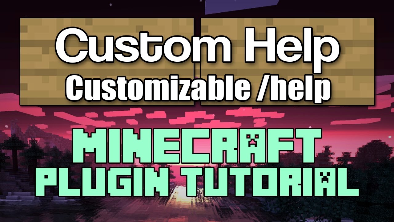 Custom Help Plugin Minecraft Tutorial 1 11 Youtube