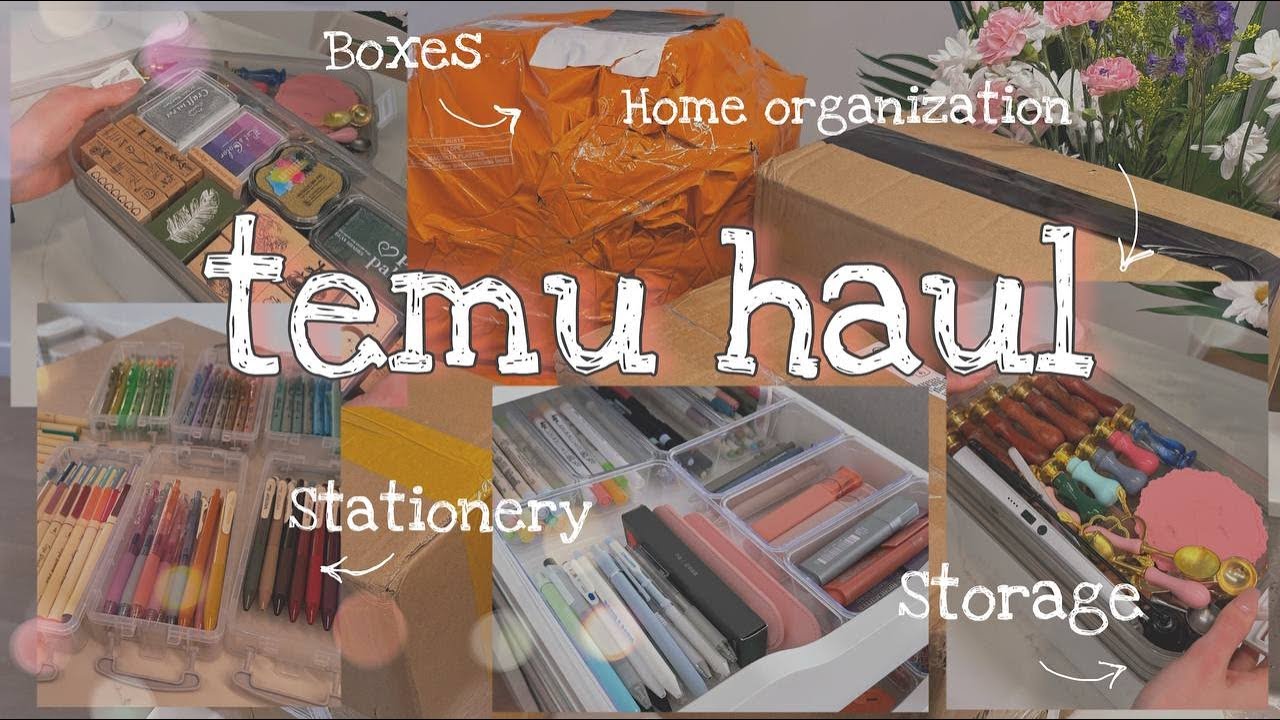 Aesthetic Temu Haul Stationery Organizers Storage Asmr Unboxing рџ