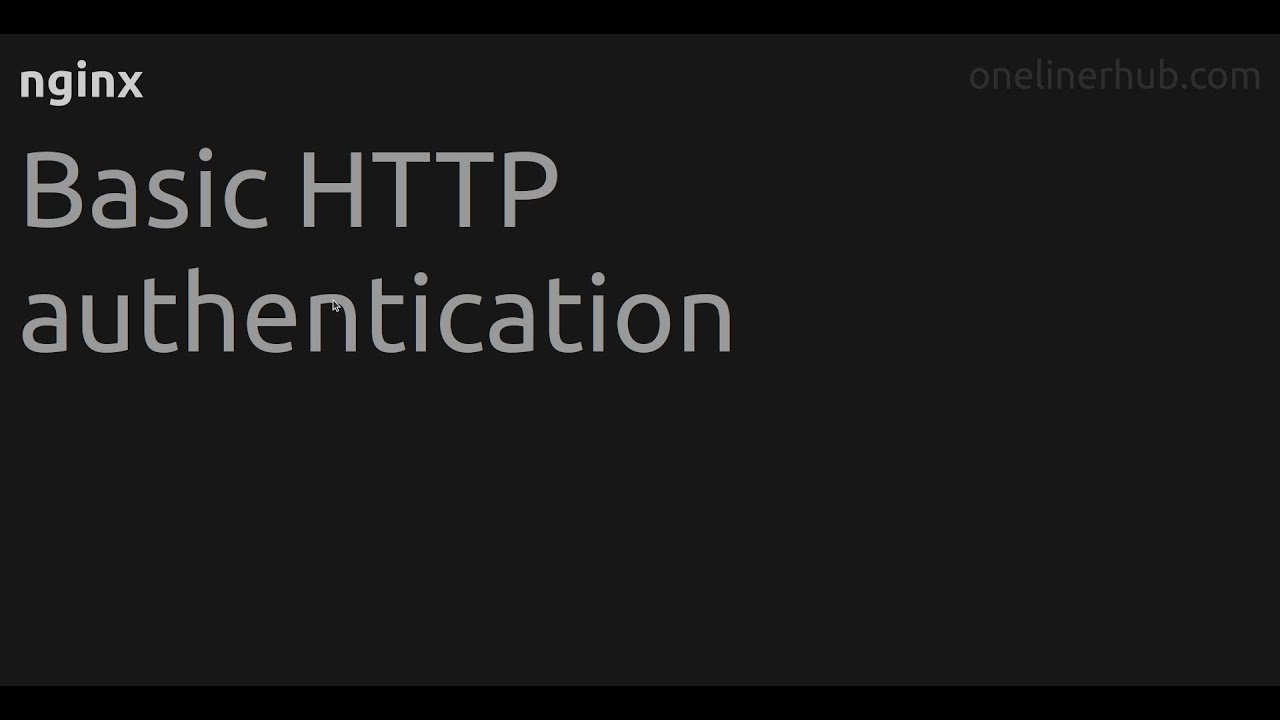 Basic Http Authentication Youtube