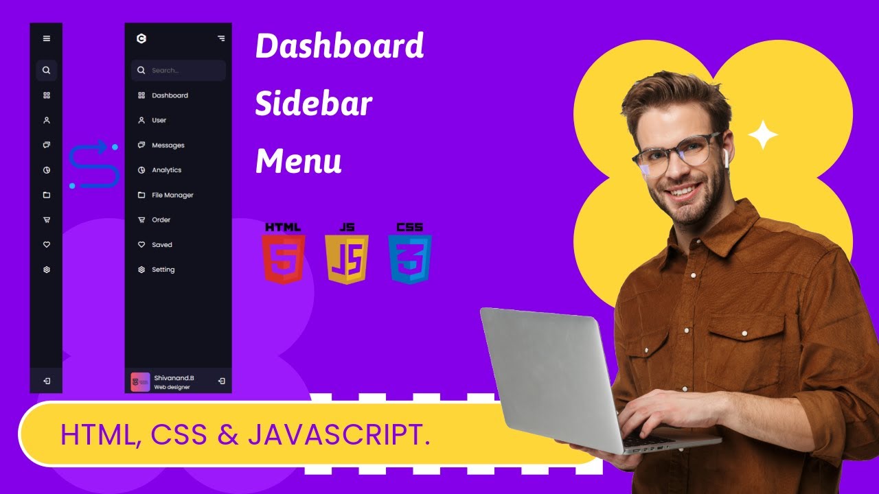 How To Create Responsive Dashboard Sidebar Menu Using Html Css