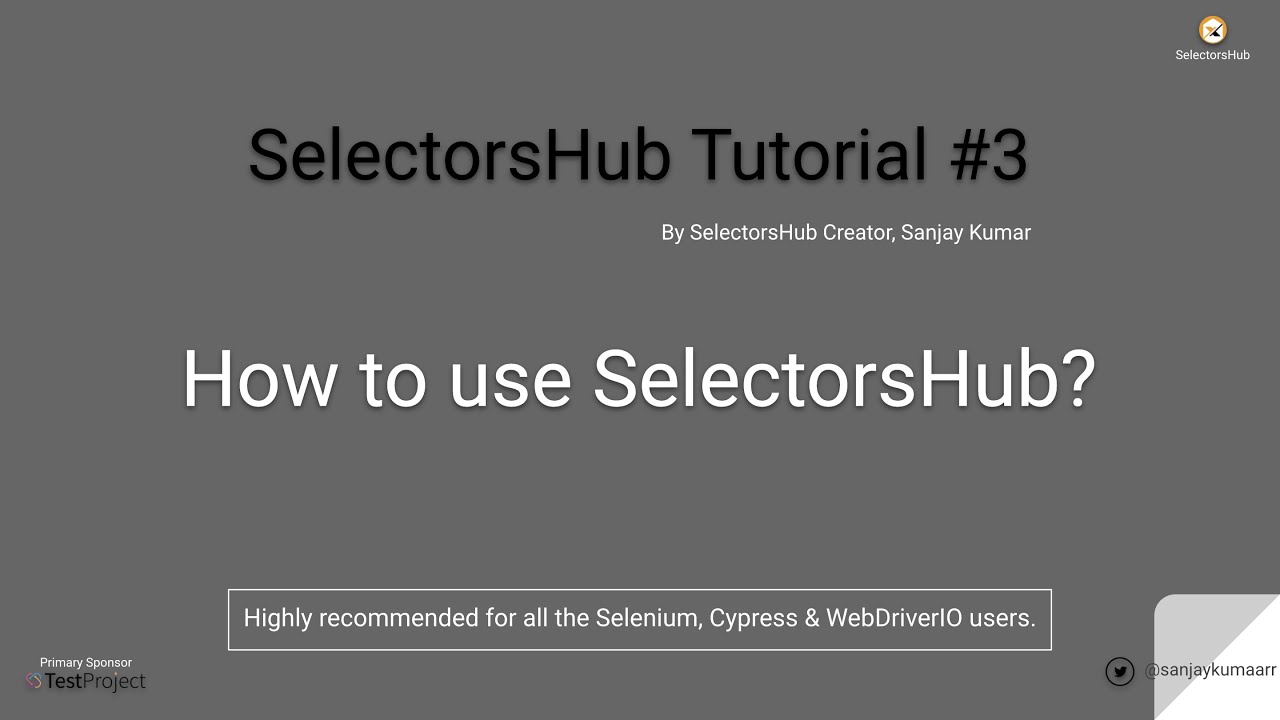 Selectorshub Tutorial 3 How To Use Selectorshub Youtube