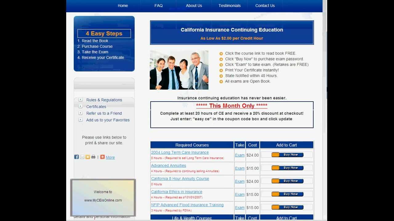 Insurance Continuing Education Courses Youtube