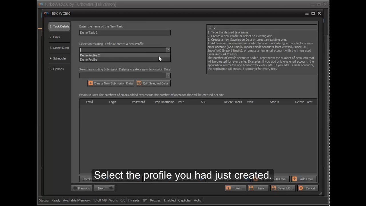 Turboweb 2 0 Tutorial Wizard Task Creation Youtube