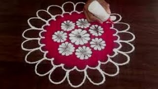 Free Hand Flower Rangoli Designs With Colours | Best Flower Site