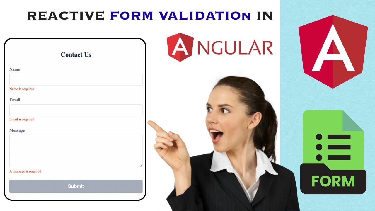 Reactive Form Validation In Angular Formgroup Formbuilder Angular