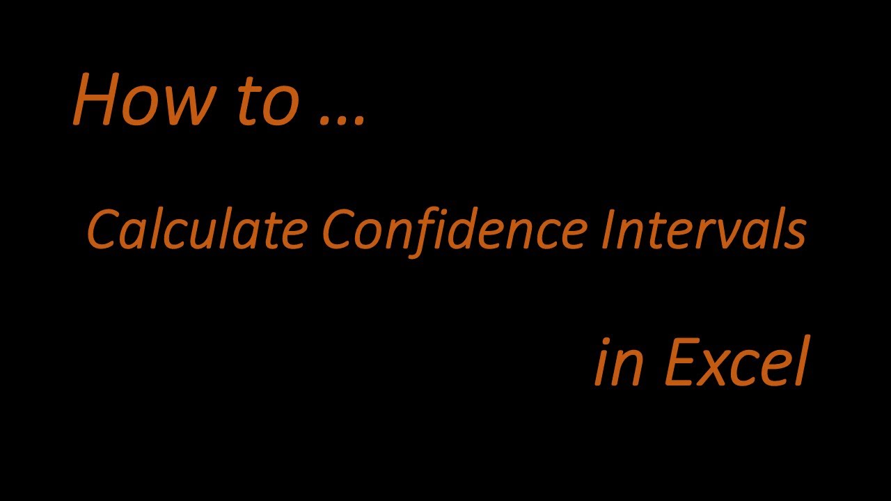 06 Confidence Intervals Youtube
