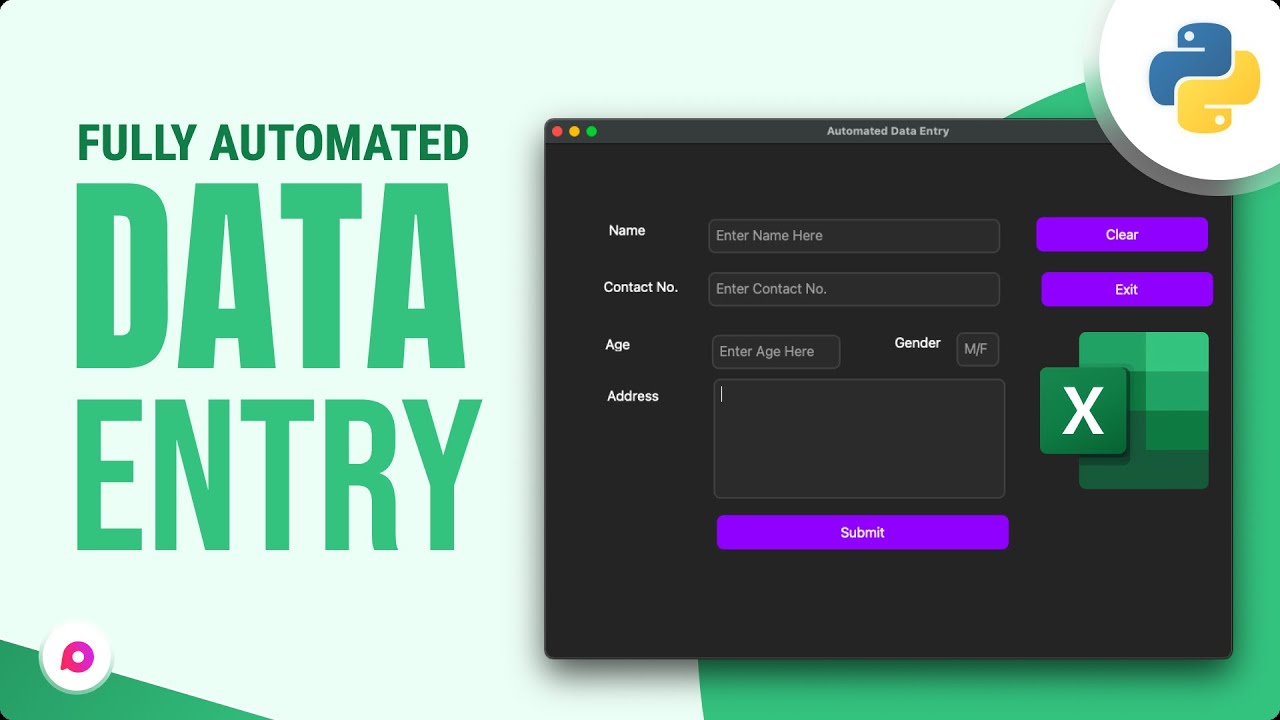 Create A Modern Data Entry Form In Python Customtkinter Gui Tutorial