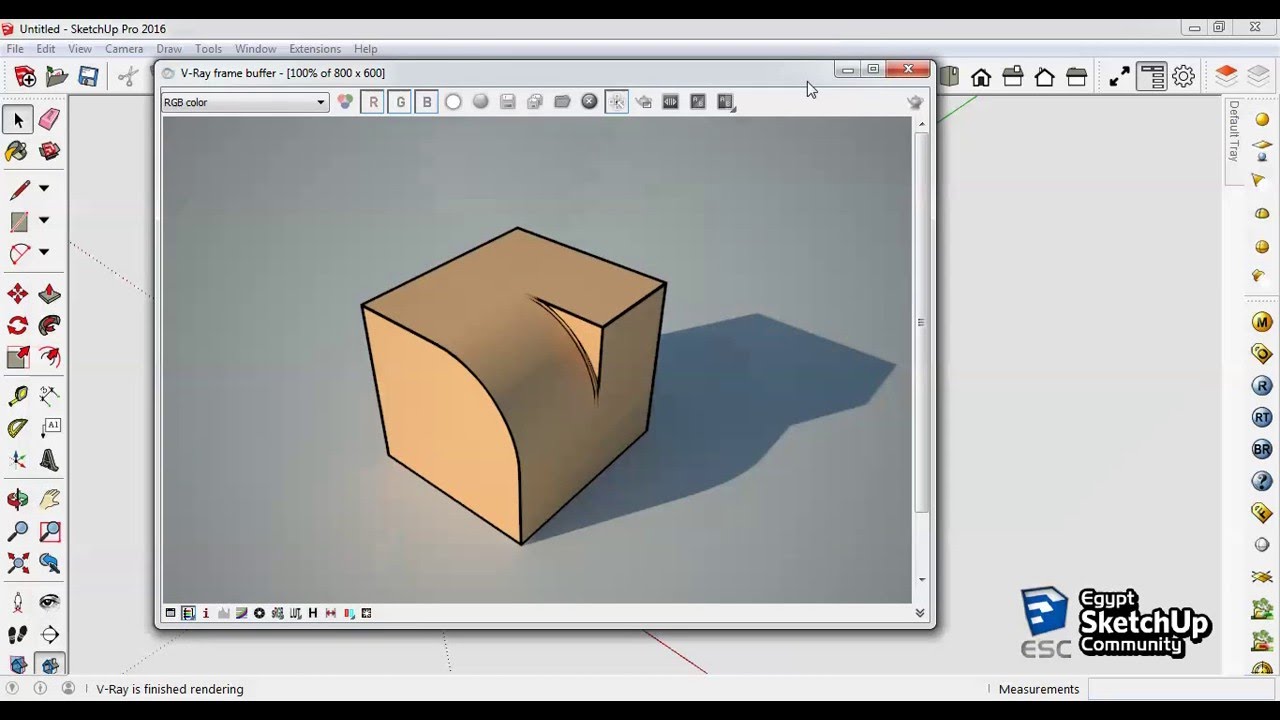 Toon Material V Ray Sketchup Youtube