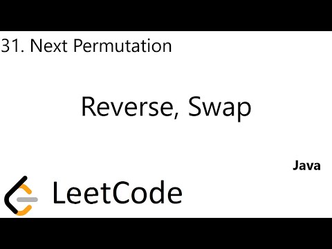 Leetcode 31 Next Permutation Reverse Swap Java Youtube