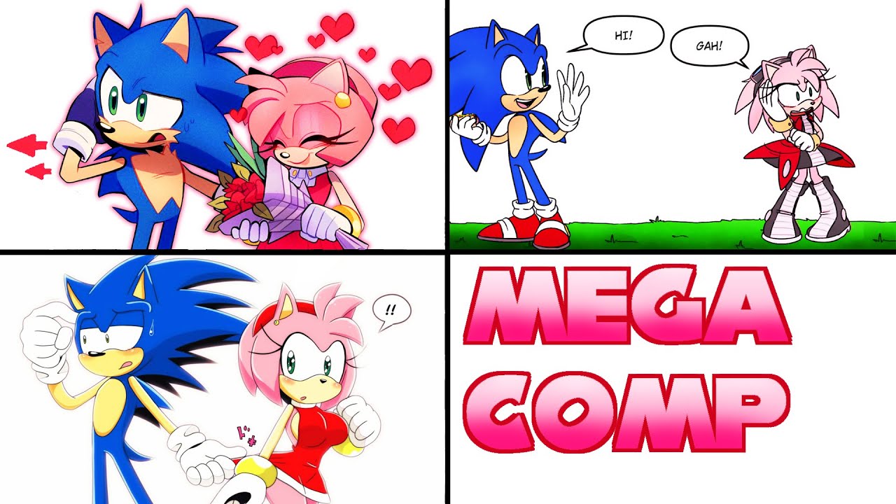 1 Full Hour Of Sonamy Sonic X Amy Comic Dub Compilation Youtube
