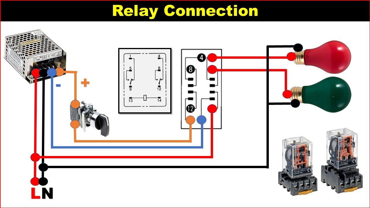 Relay Wiring Diagram Relay Connection Relay Working Principle