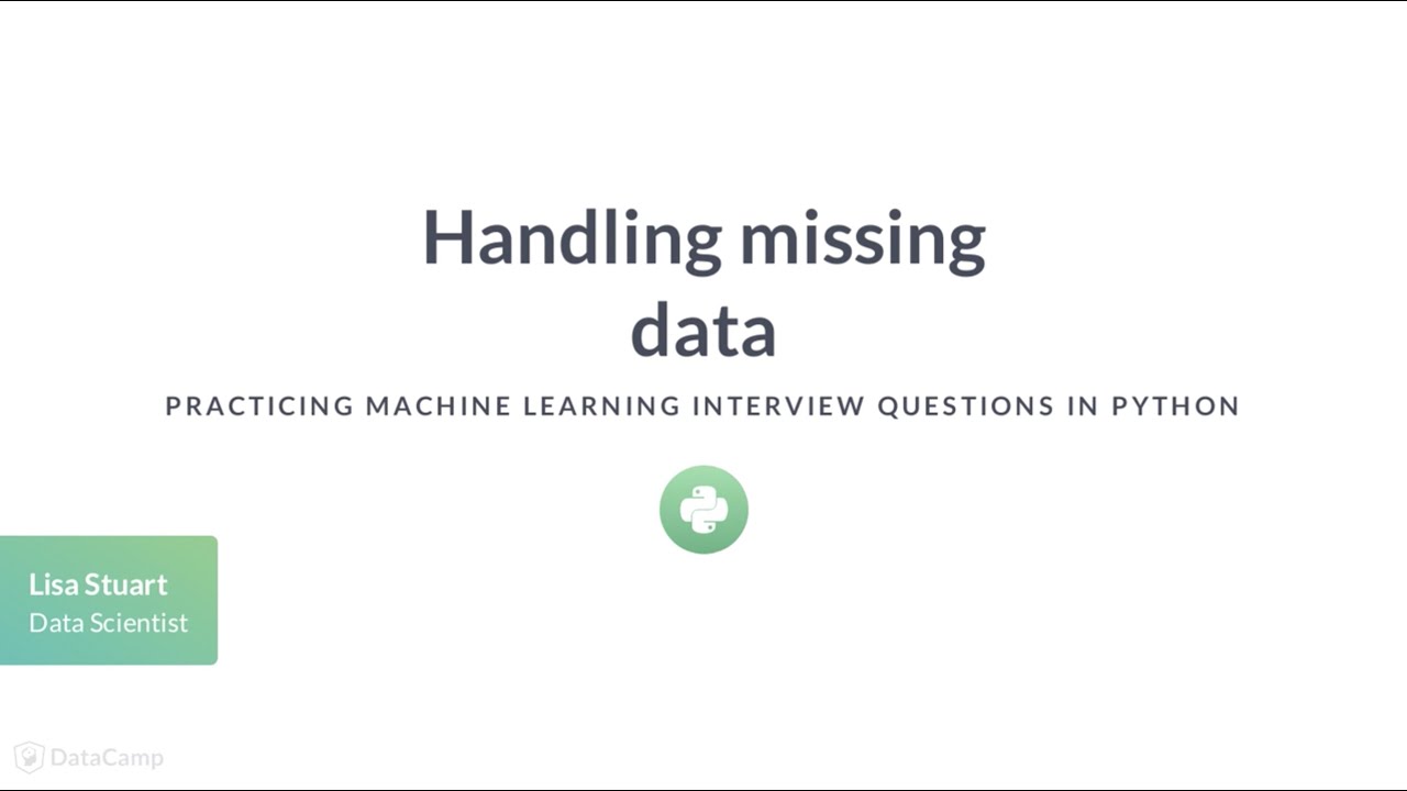 Python Tutorial Handling Missing Data Youtube