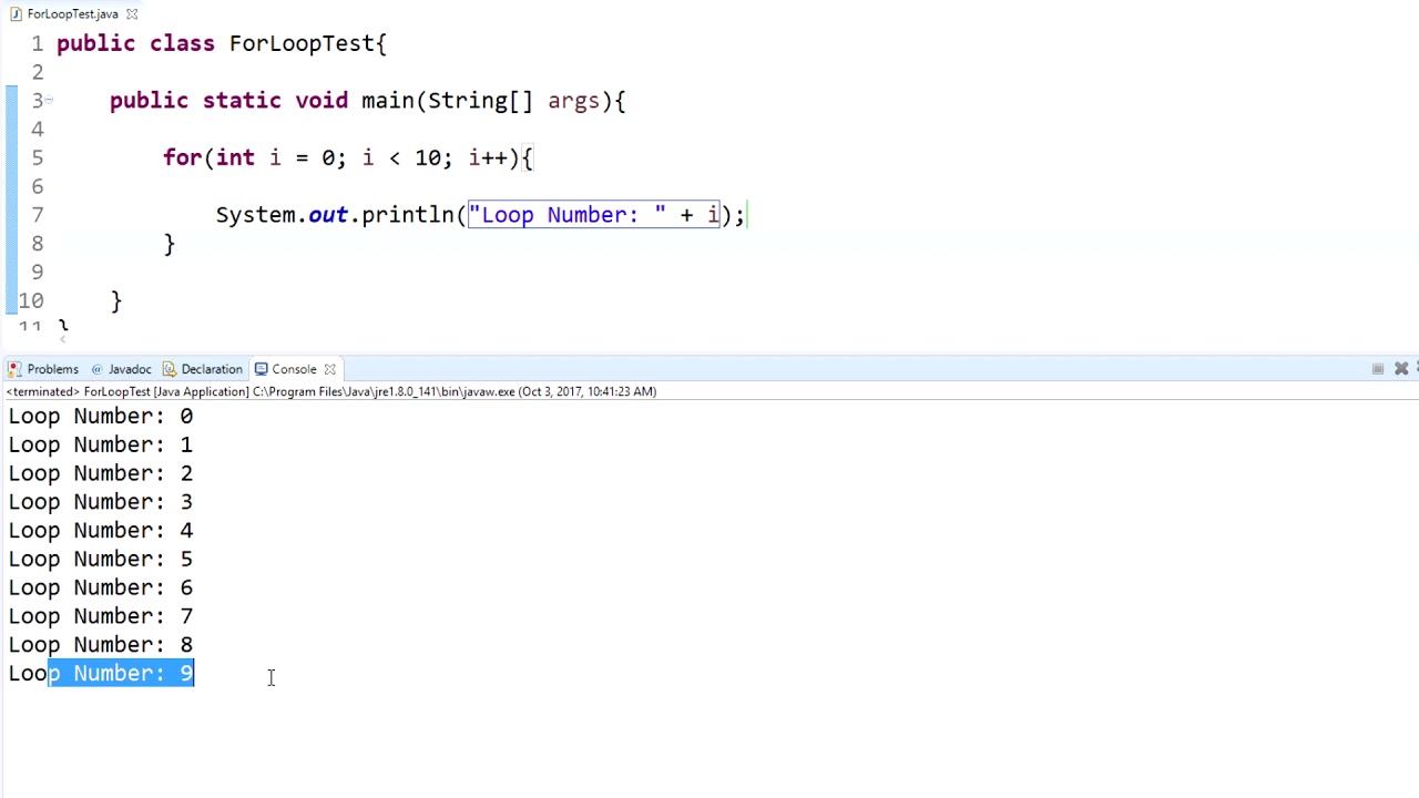 Java Programming Tutorial 12 For Loop Youtube