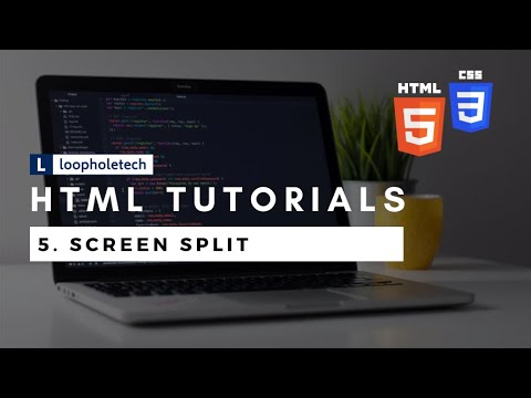 Split Screen Using Html Css In 2 Mins Web Designing Tutorials