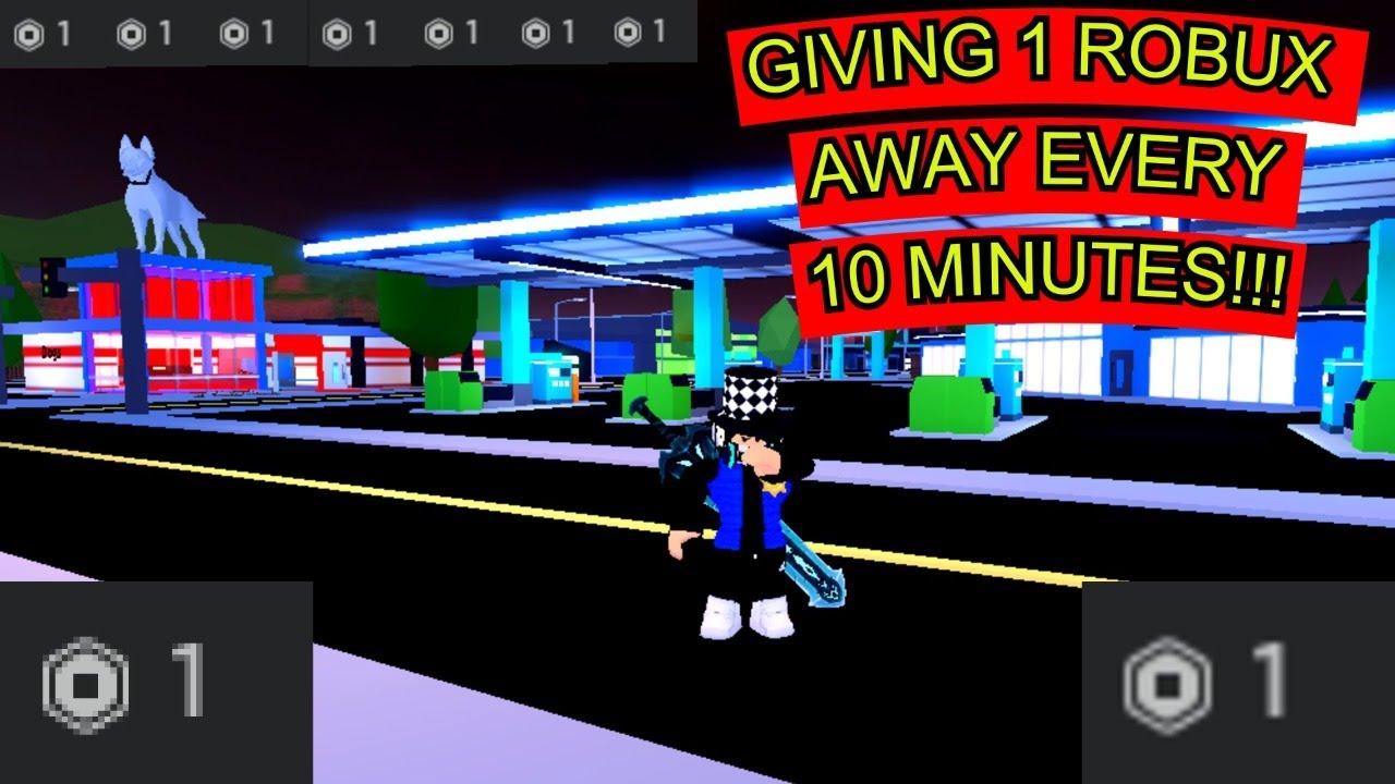 Giving Away 1 Robux Every 10 Minutes Live Stream Youtube