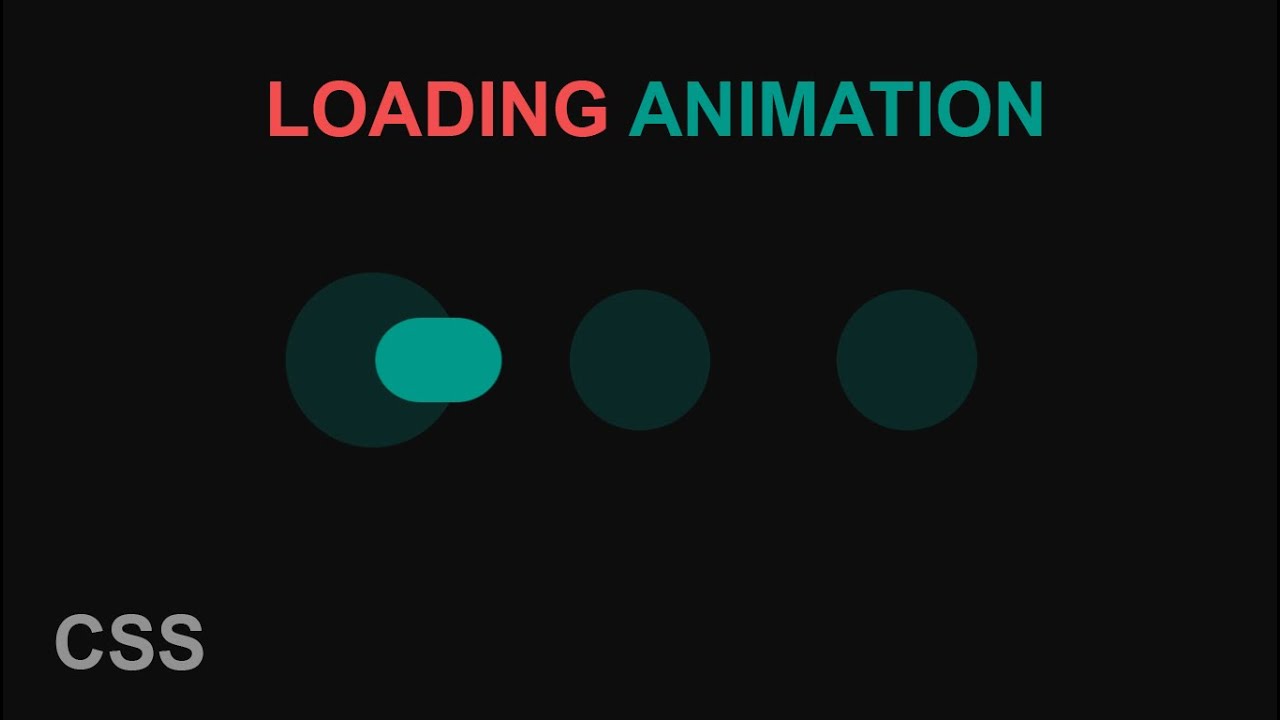 Loading Animation Using Html Css Youtube