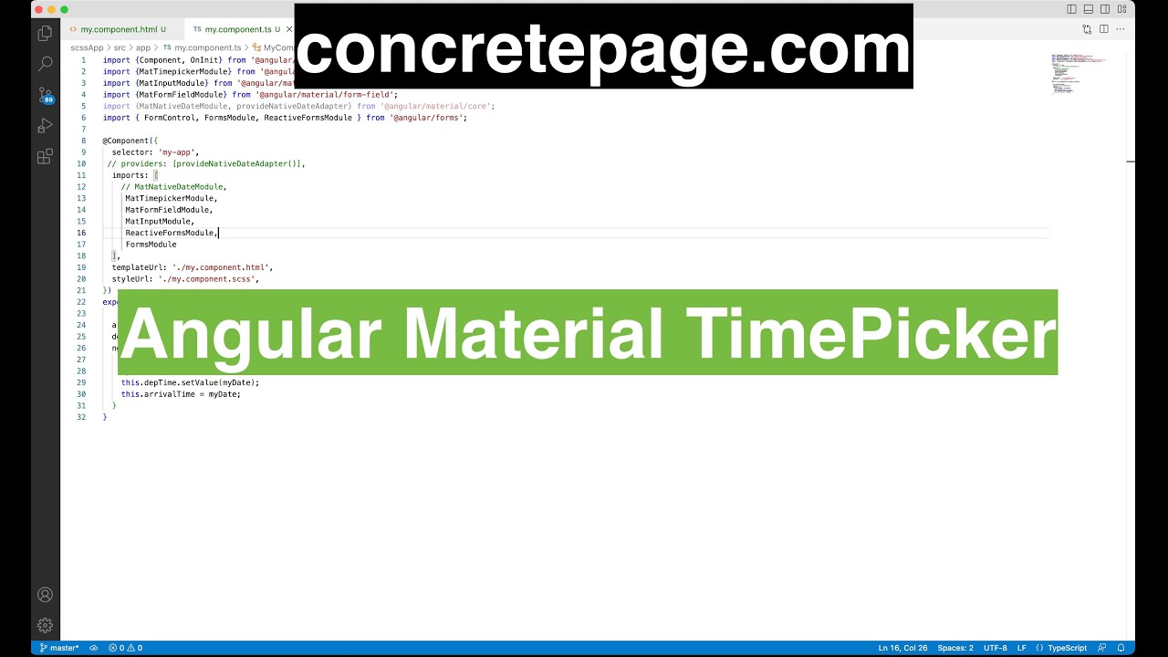 Angular Material Timepicker Youtube