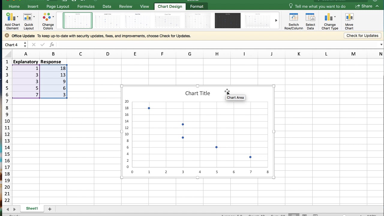 Scatterplot In Excel Youtube