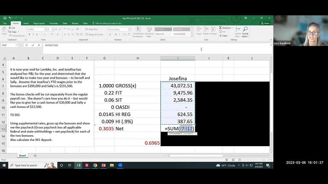 Practice Payroll Problem 3 Youtube