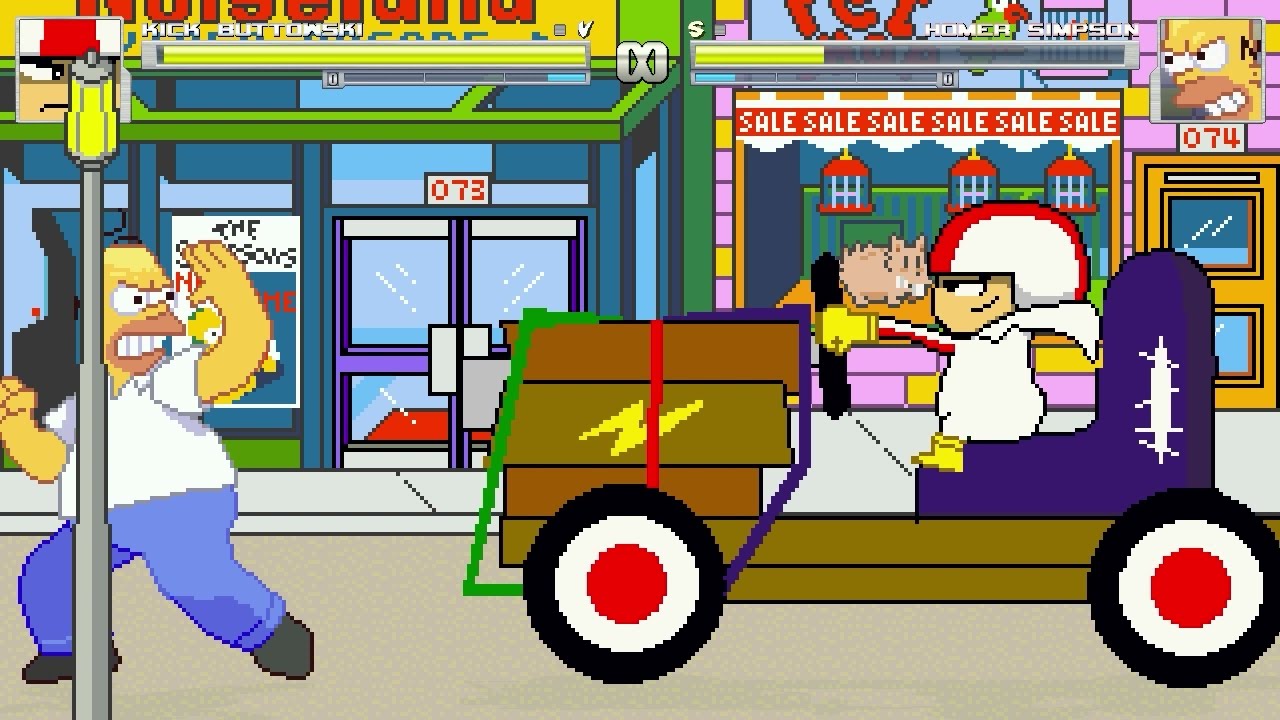 An Mugen Request 2009 Kick Buttowski Vs Homer Simpson Youtube