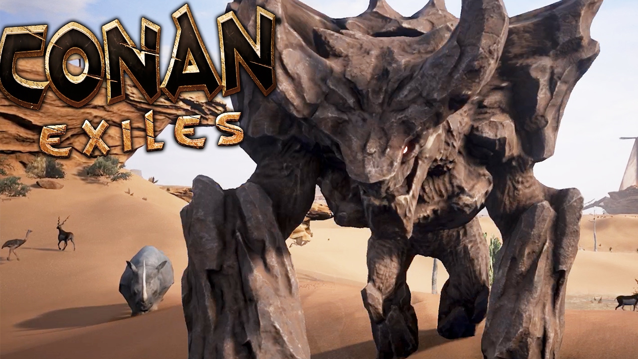 Conan Exiles King Rocknose Fighting Mega Npc Tribe Fortress 3