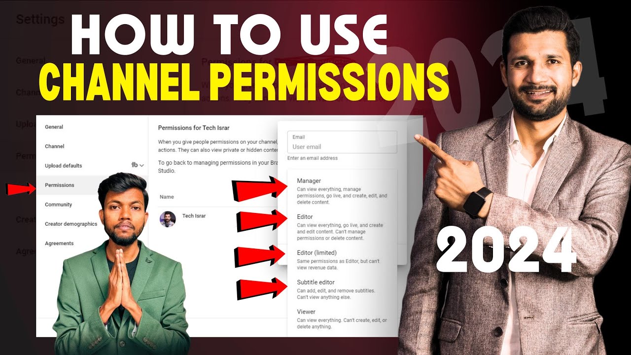 How To Use Channel Permissions 2024 How To Add Editors Managers To