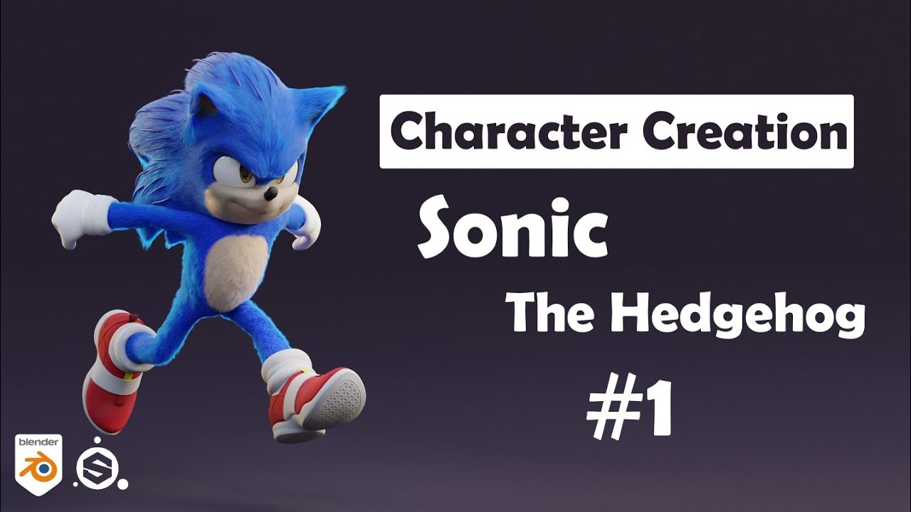 Modeling Sonic The Hedgehog Blender 3d Character Timelapse Head Youtube