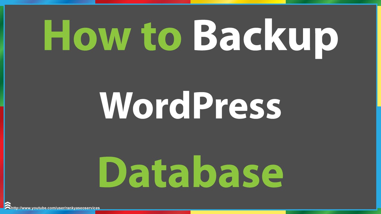 How To Backup Wordpress Database Youtube