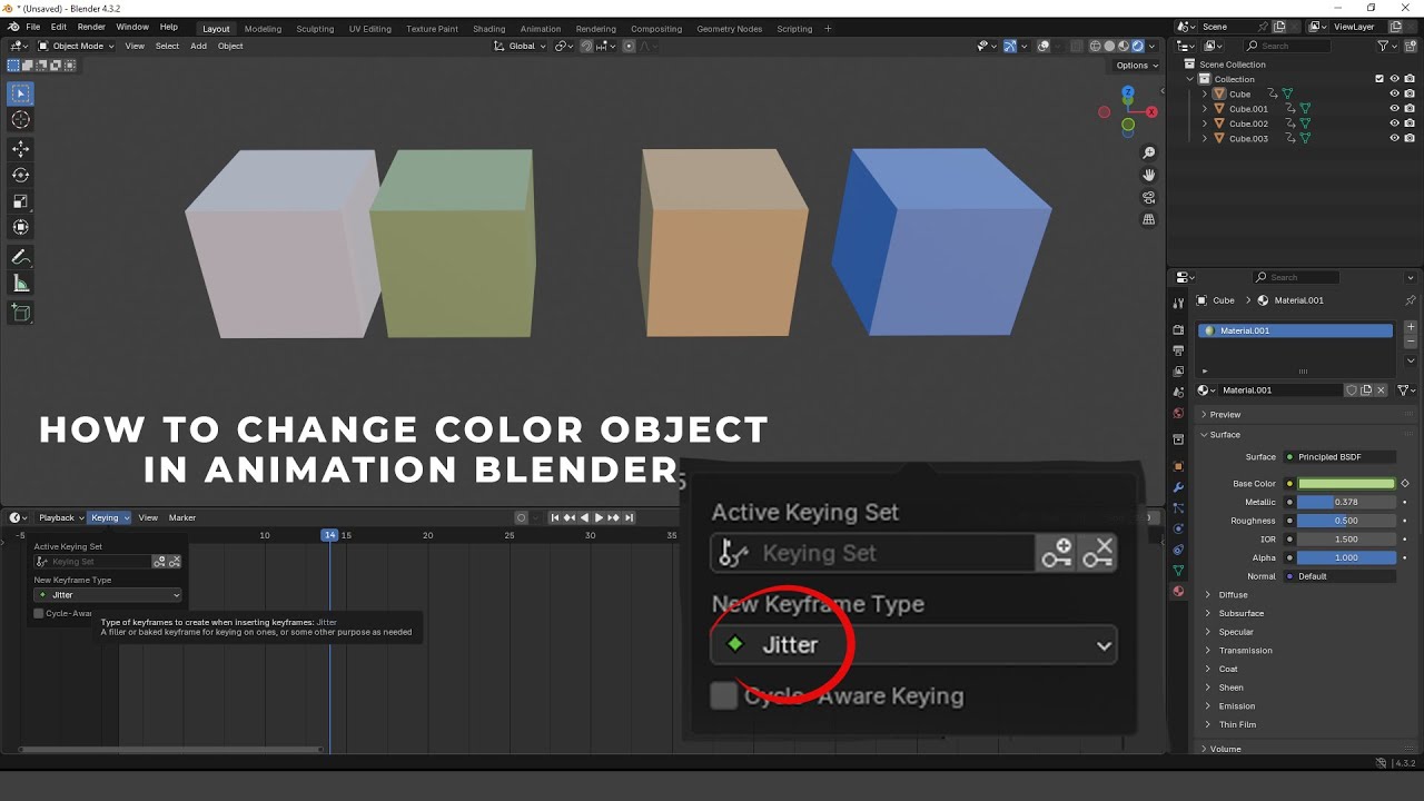 How To Change Object Color During Animation In Blender Blender
