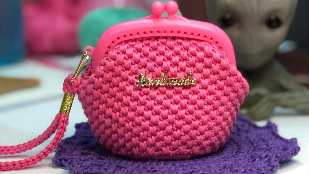Crochet Cute Coin Purse Tutorial Non Leather Base Youtube