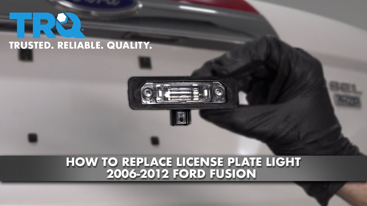 How To Replace License Plate Light 2006 12 Ford Fusion 1a Auto