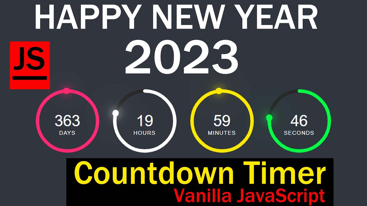 Countdown Timer In Vanilla Javascript Youtube