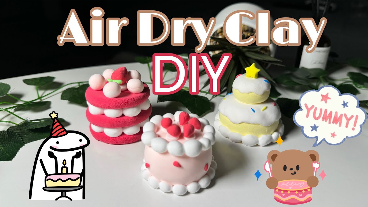 Air Dry Clay Cakes Diy Step By Step Realistic Cake Craft Tutorial