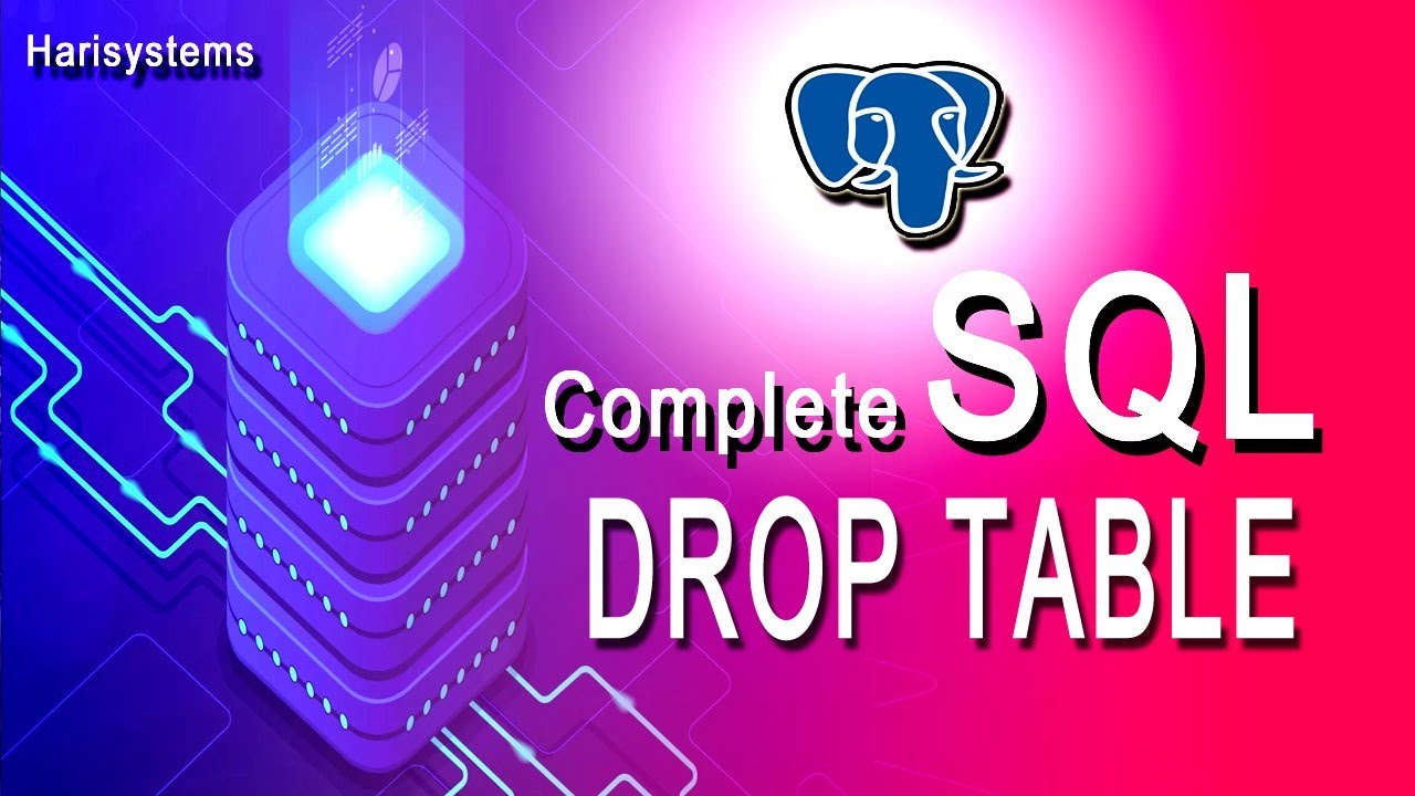 Sql Drop Table Statement Sql Tutorial Learn Sql Harisystems Youtube