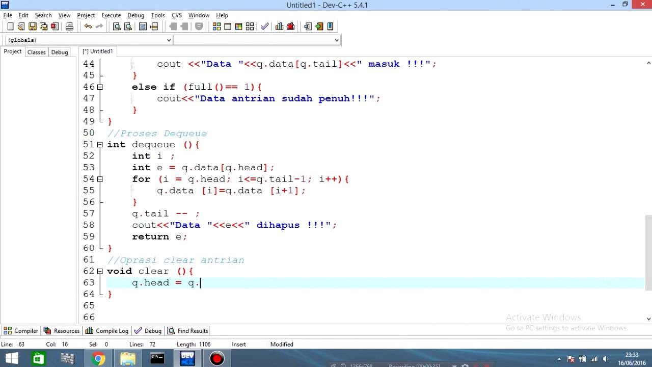 Array Implementation Of Queue C Youtube