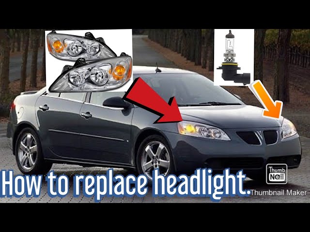 Pontiac G6 Headlight Bulb Replacement Pontiac G6 Light Bulb Size Chart