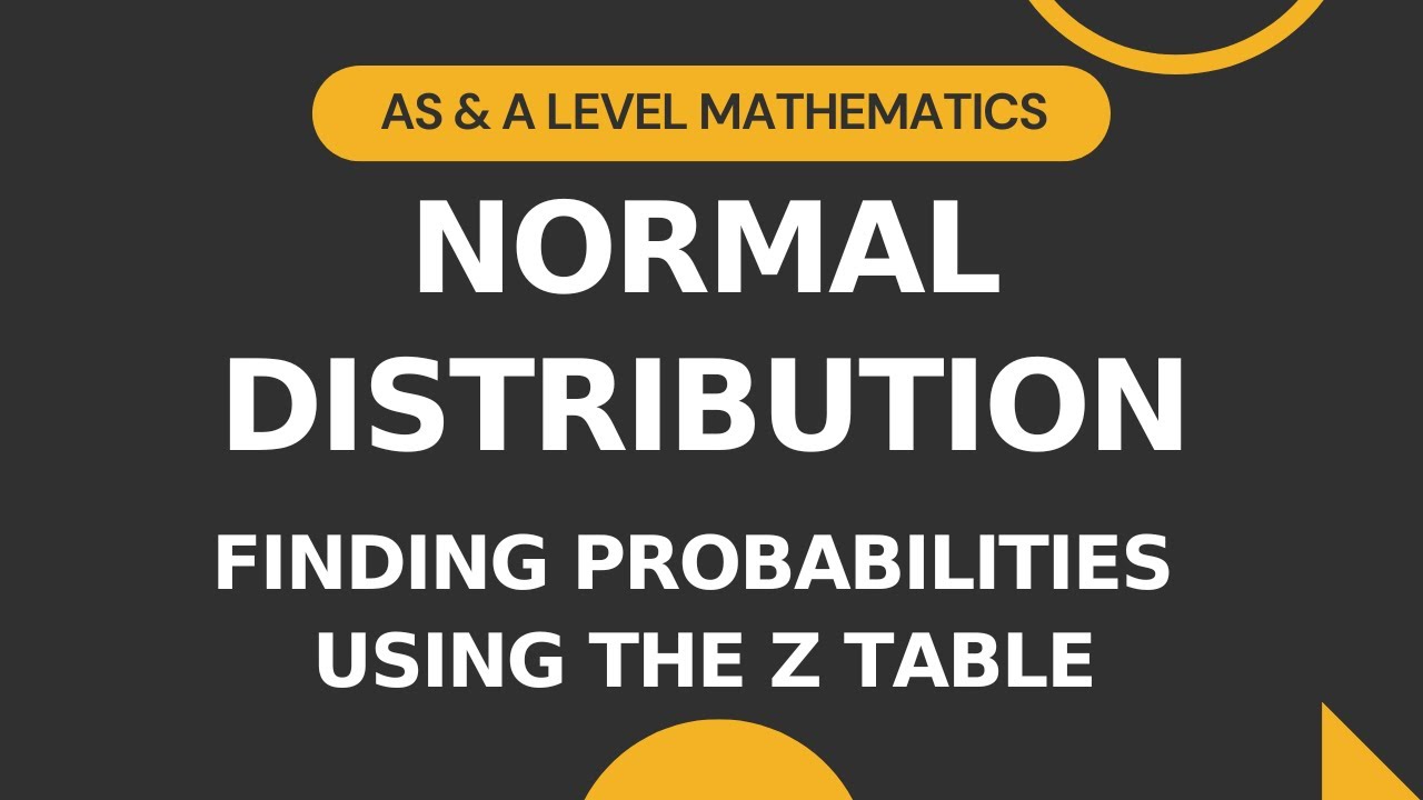 Normal Distribution Part 2 Finding Probabilities Using The Table As