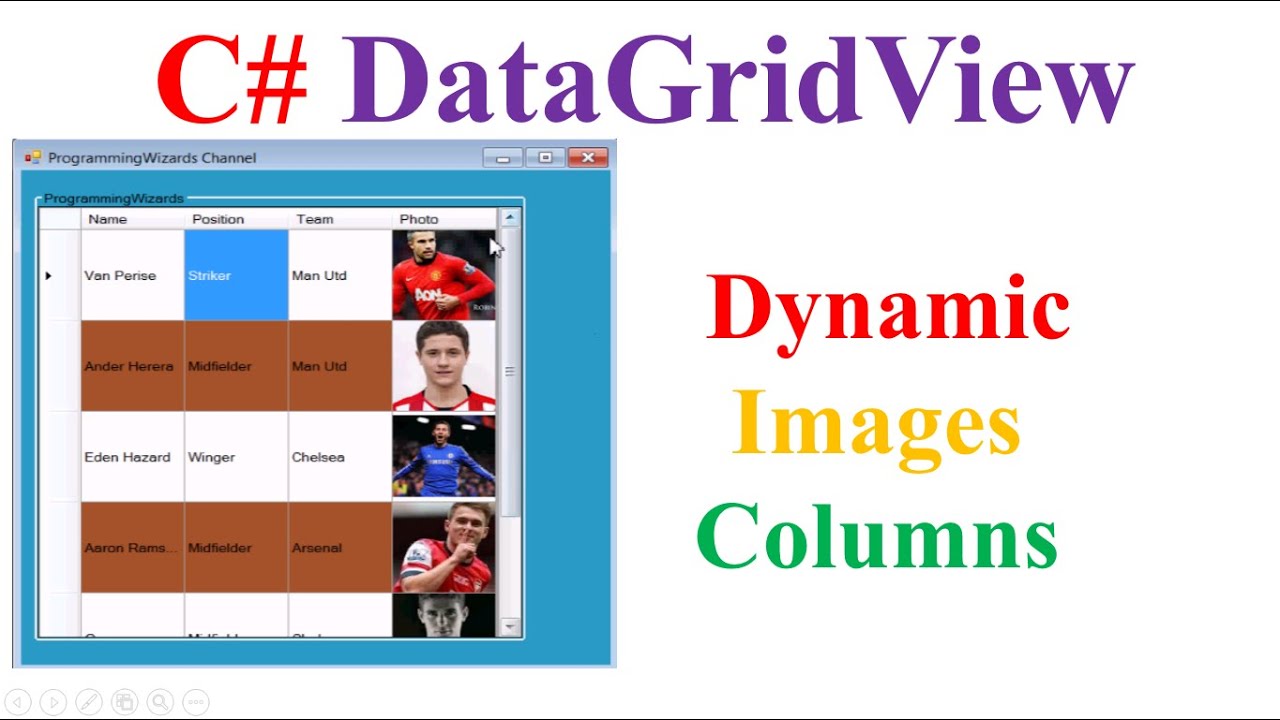 C Datagridview Dynamic Images And Text With Alternating Row Colors
