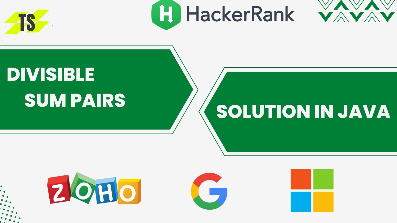 Divisible Sum Pairs Hackerrank Solution In Java Zoho Latest Round 2nd