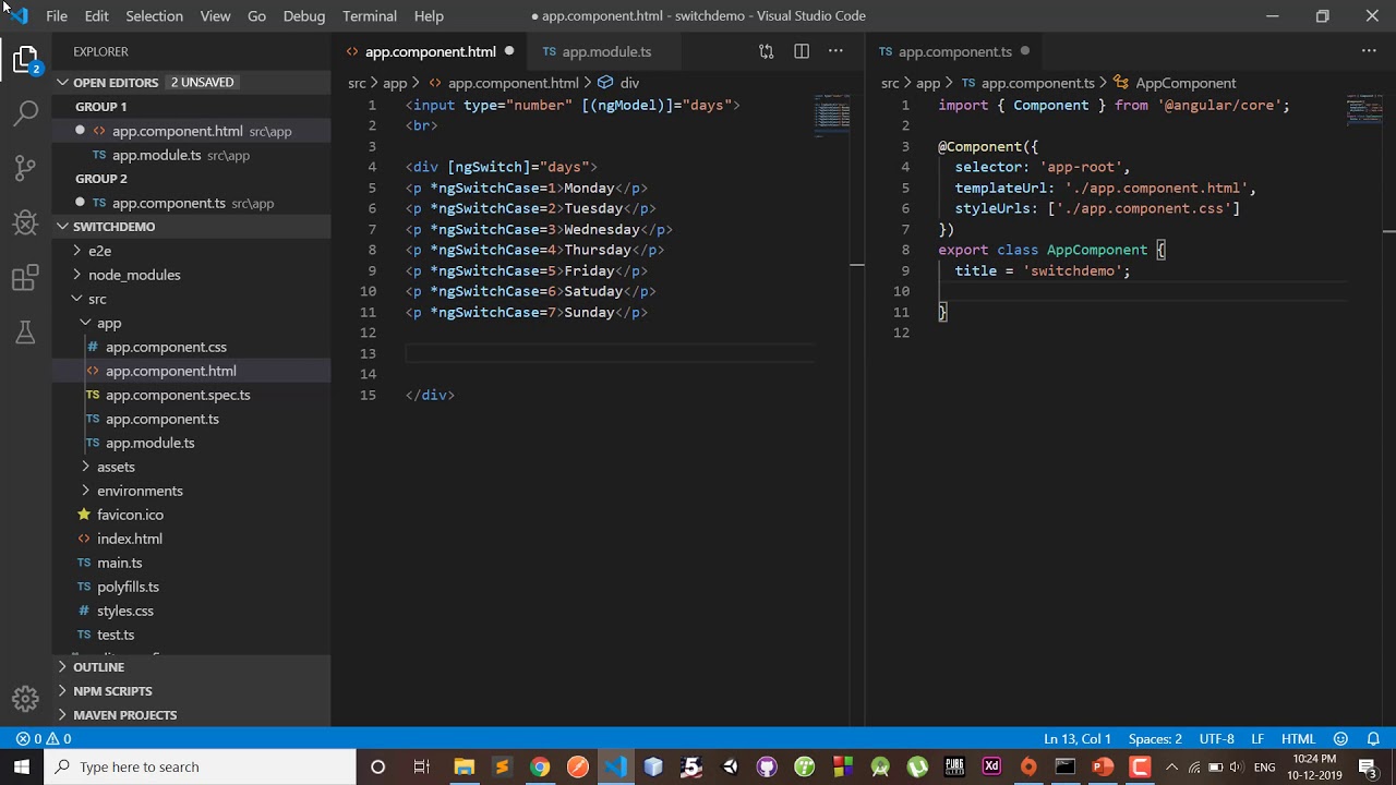 Ngswitchcase Angular Api Youtube