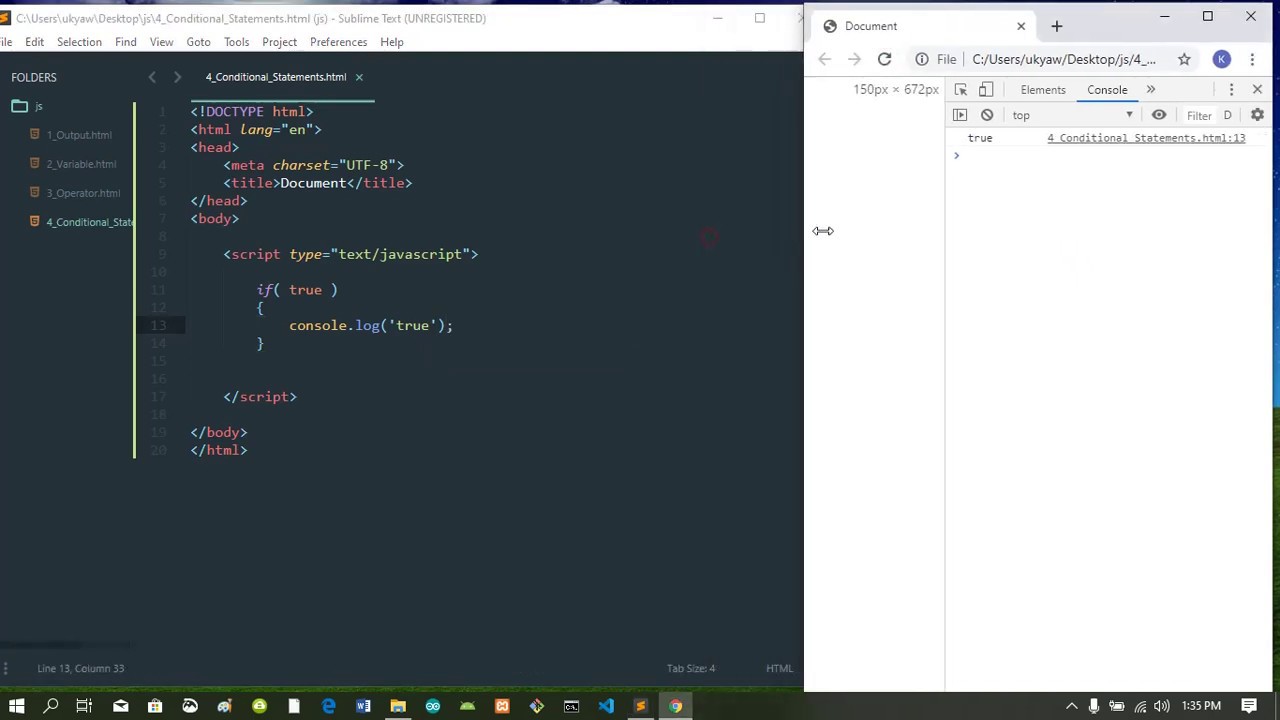 Basic Javascript Tutorial Js Conditional Statements Youtube
