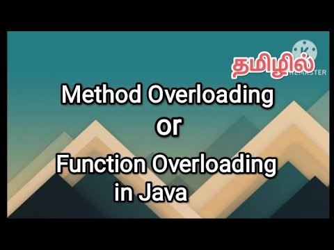 Method Overloading Or Function Overloading In Java Java Programming